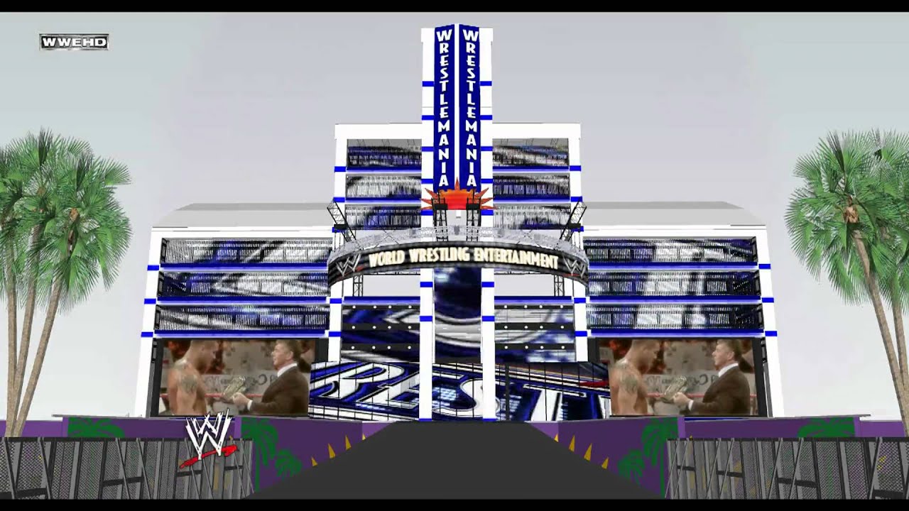 WWE WrestleMania XXIV HD Stage - Intro and Logo Loop - YouTube