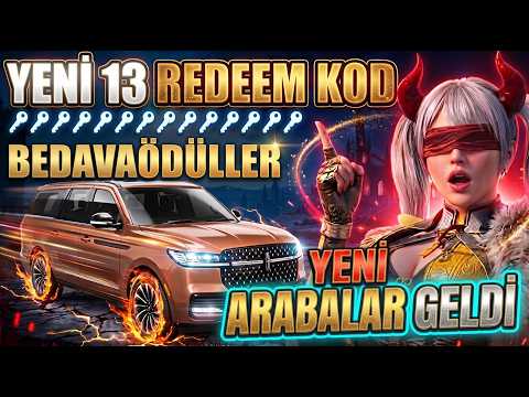 YENİ 13 TANE REDEEM KOD | YENİ ARABALAR Lincoln | BEDAVA ÖDÜLLER | PUBG MOBILE