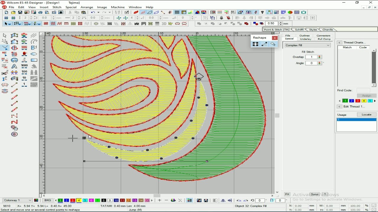How To Use Complex Fill Simple Stitch Embroidery Design - YouTube