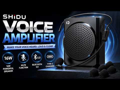 Shidu Voice Amplifier | Voice Amplifier with Wireless Microphone | Voice Amplifier for Teaching
