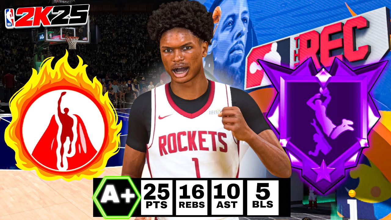 This AMEN THOMPSON Build is a MENACE in RANDOM REC on NBA 2K25 - YouTube