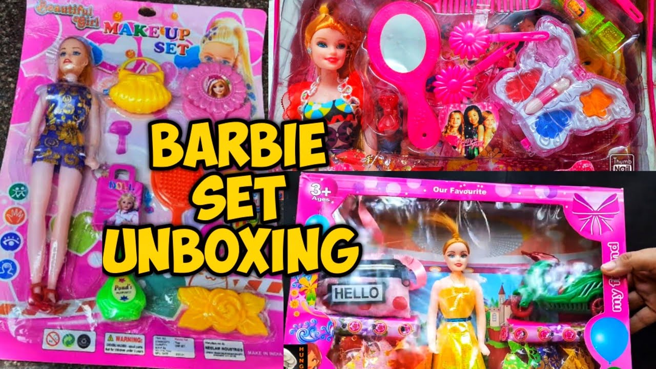 Pink Barbie Sets Collections | My Barbie Doll Sets Unboxing And Review ...