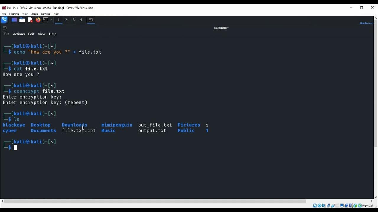 ccrypt tool for encrypting and decrypting files - YouTube
