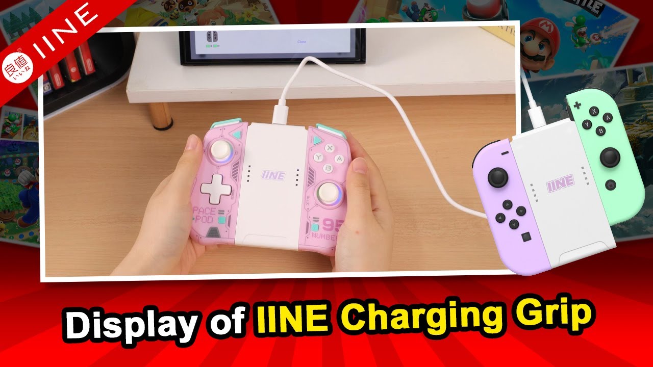 Display of IINE Charging Grip 🔋🎮 - YouTube