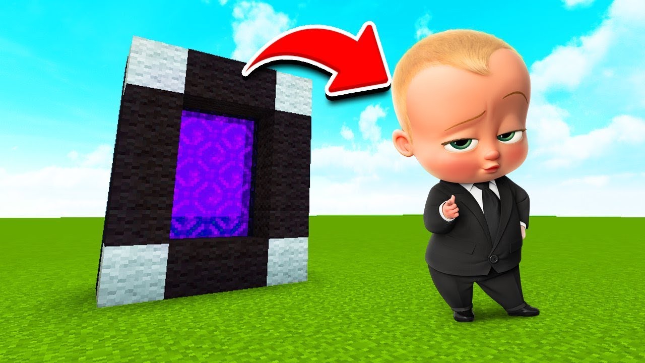 How To Make a Portal to the BABY BOSS Dimension in MCPE (Minecraft PE ...