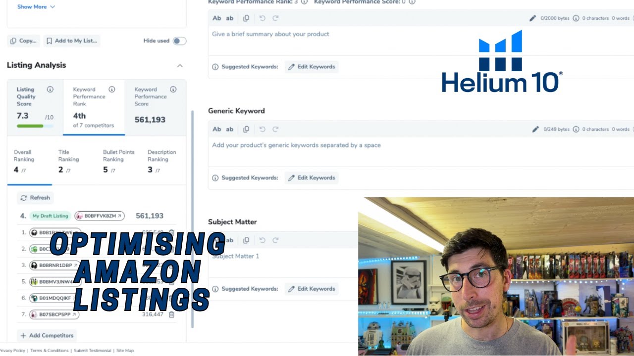 Optimising An Amazon Listing With Helium10's Cerebro & Ai Listing Builder - YouTube
