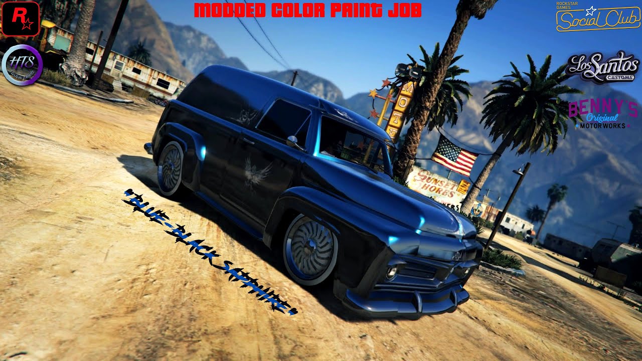 💥MODDED COLOR RARE PAINT JOB BLUE-BLACK SAPPHIRE GTA 5 ONLINE💥 - YouTube