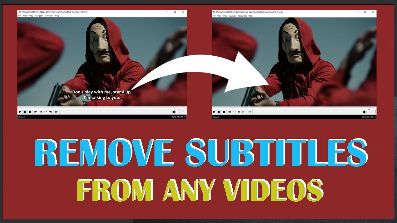 How to Remove Subtitle and Dual Audio from any movie or videos. - YouTube