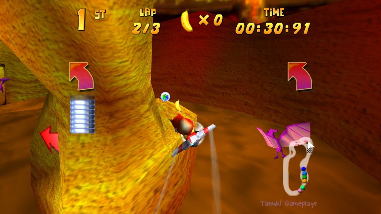 Diddy Kong Racing HD - Hot Top Volcano (Silver Coins) - YouTube