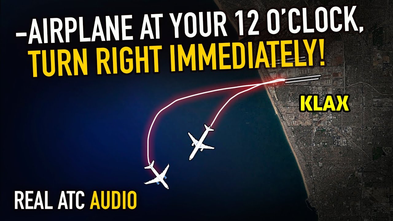 CLOSE CALL. Near MIDAIR between departing Airplanes from LAX Airport ...