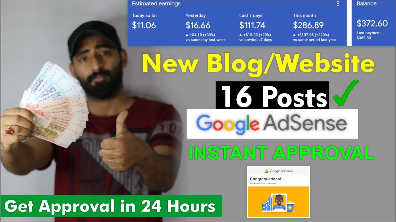 New Blog AdSense Approval || Get Approval in 24 Hours - Instant AdSense ...