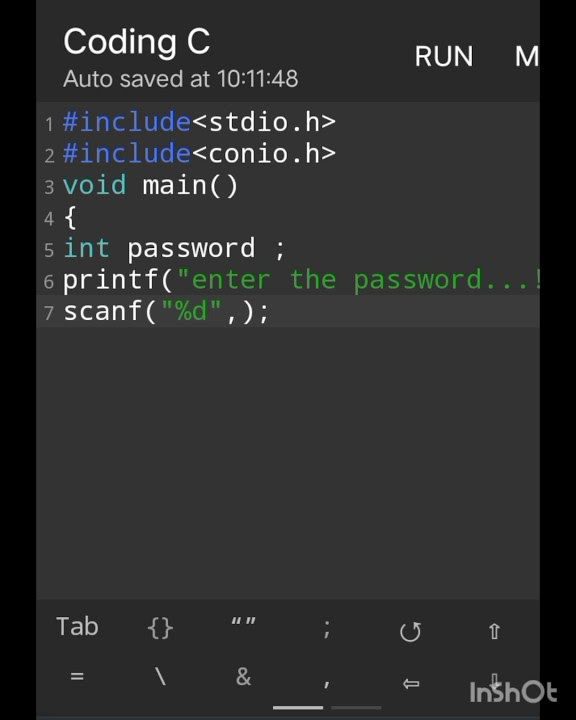 Coding C || password || #coding #shorts #password #hacker - YouTube