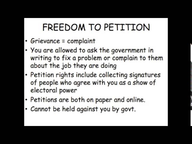 Freedom Of Petition