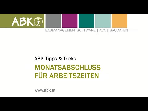 Tipps&Tricks: Monatsabschluss für Arbeitszeiten in ABK8