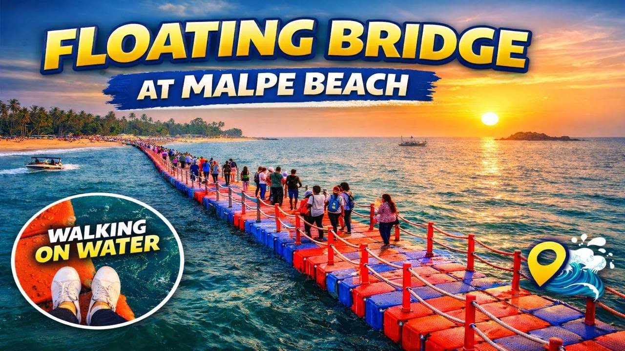 Malpe Beach Floating Bridge 🌊 | Walking on Water - YouTube