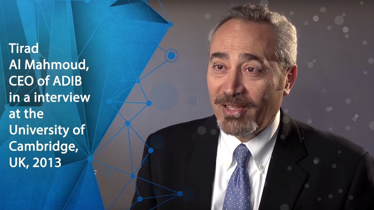 Tirad Al Mahmoud, CEO of ADIB in an interview at the University of ...