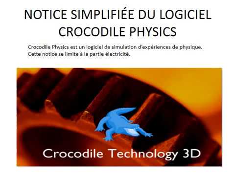 NOTICE SIMPLIFIÉE DU LOGICIEL CROCODILE PHYSICS - YouTube