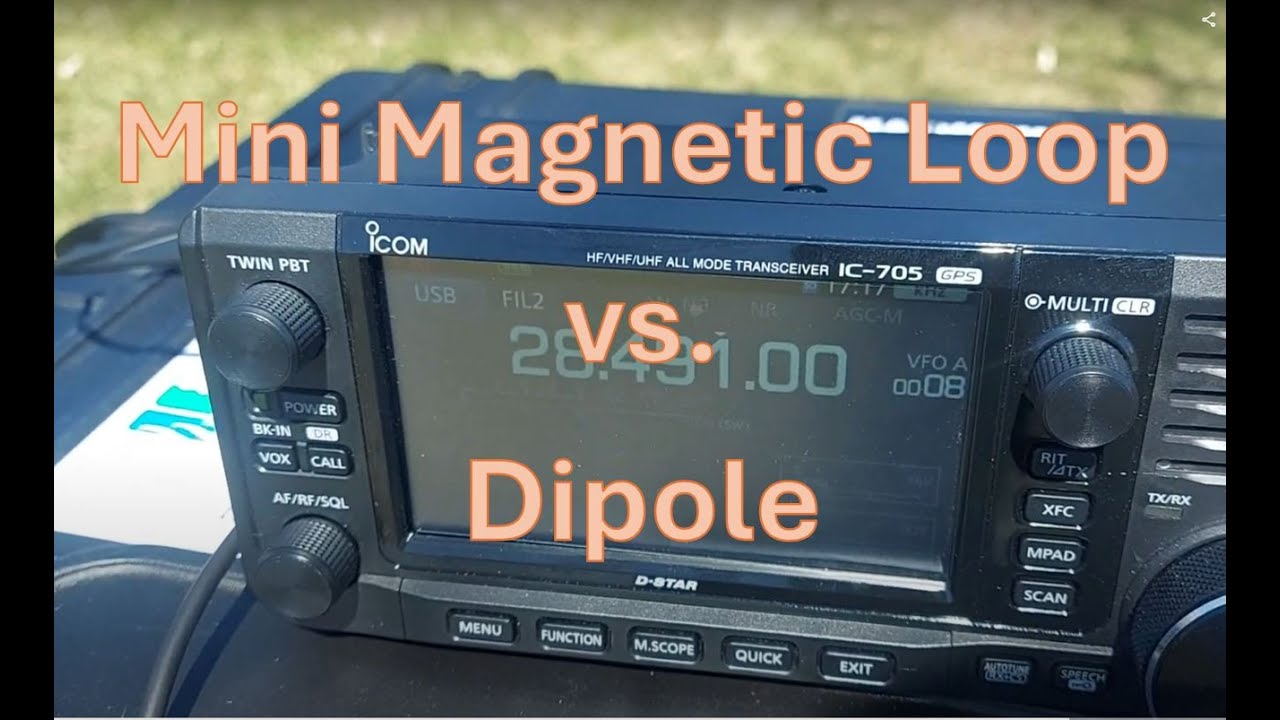 Small magnetic loop antenna compared to a dipole. - YouTube