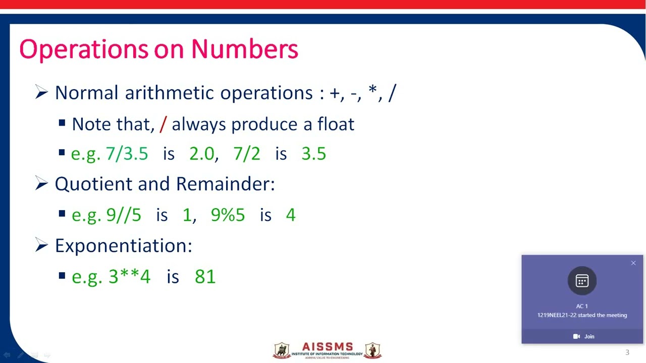Numbers and Operation on Numbers - YouTube