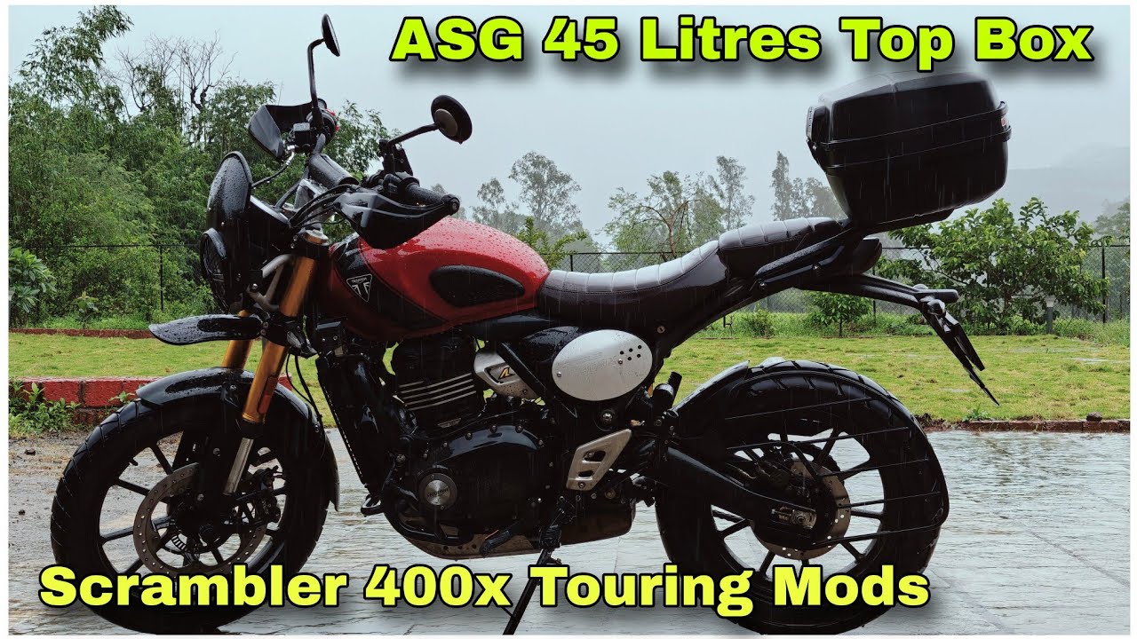 Triumph Scrambler 400X Mods | Installed ASG 45 Litres Top Box for ...