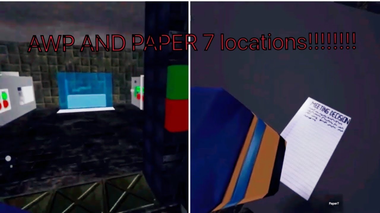 How to get paper 7 and AWP in survive and kill the killers in Area 51 ...