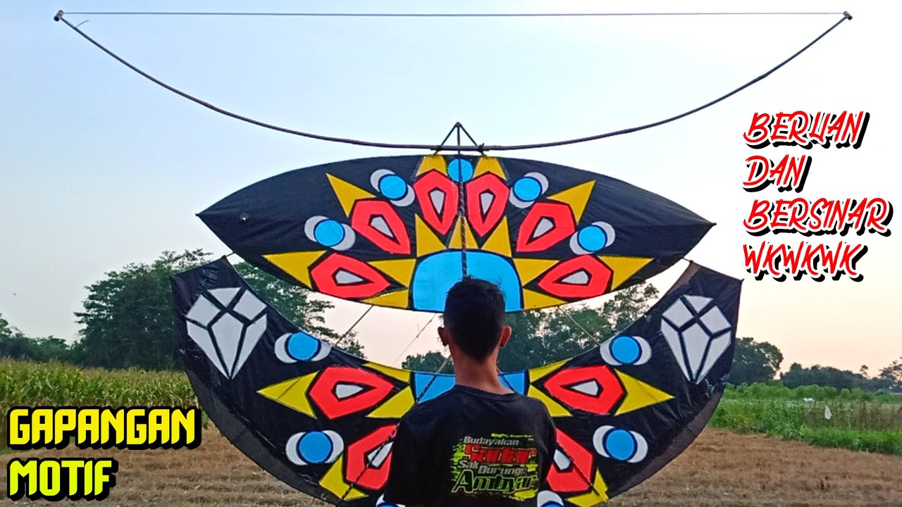 Setting Layangan Gapangan Motif Berlian Bersinar - YouTube