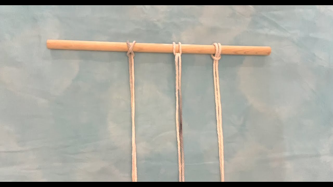 Beginners Macrame Tutorial: 3 Variations of the Larks Head Knot, Easy ...