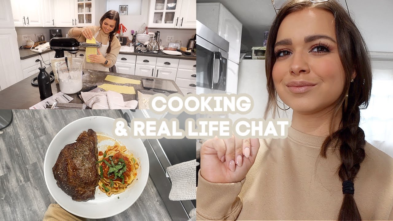 Homemade Pasta + Sauce Cook With Me & Real Life Conversation About ...