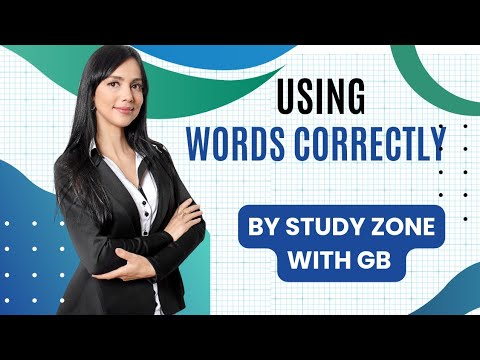 HOW TO USE WORDS CORRECTLY FOR GRAMMAR AND ENGLISH LEARNING - YouTube