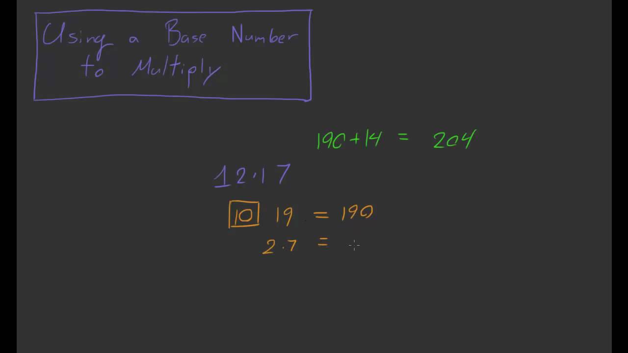 Using Base Numbers to Multiply - YouTube