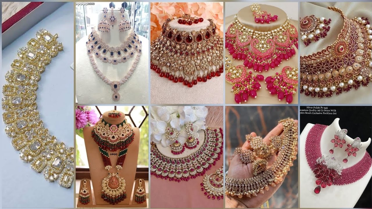 Attractive heavy necklace designs stylish collection #neckdesign - YouTube