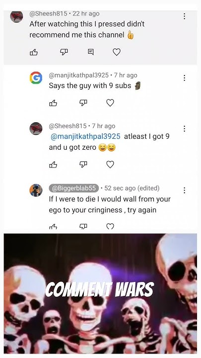 #meme #shorts COMMENT WARS BE LIKE - YouTube