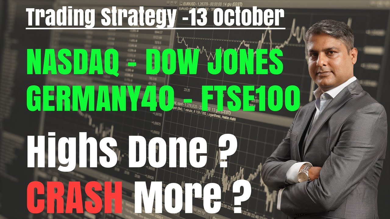 NASDAQ & US30 To Crash More -Trading Strategy For Today 13 Oct | DAX ...