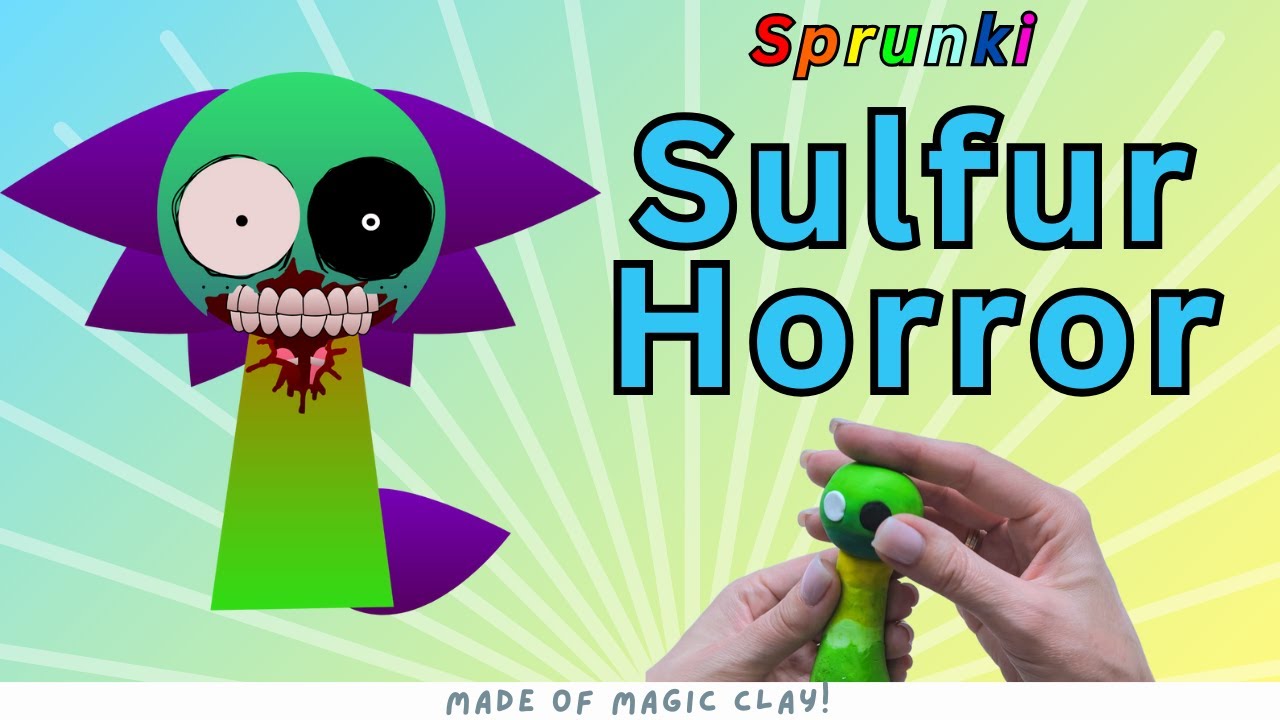 Sprunki Sulfur HORROR toy from air-dry clay! Sprunki pyramixed oc mod # ...