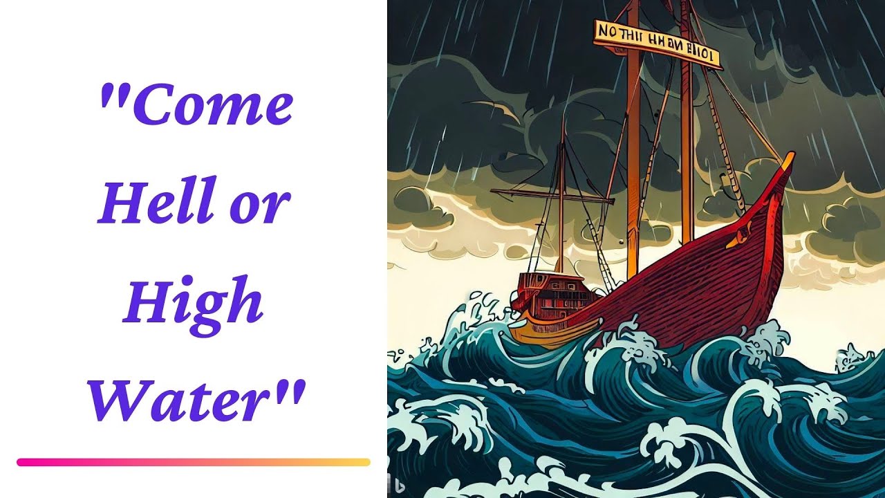 What does "hell" or "high water" refer to in the phrase "Come hell or ...