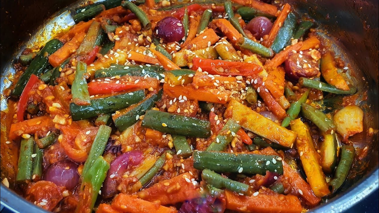 Instant Vegetable Pickle Recipe | Malaysian Achar Nyonya | Acar Rampai ...