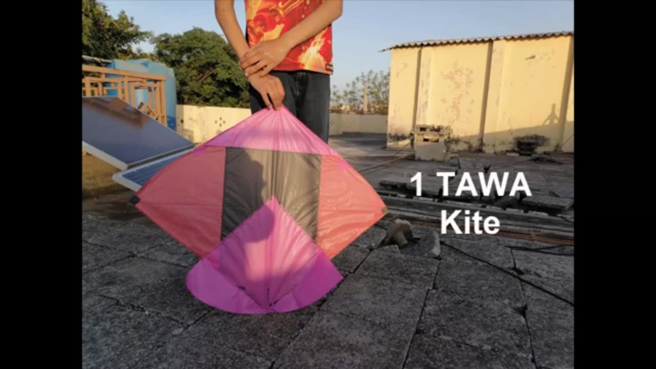 how to make 1 tawa kite - YouTube