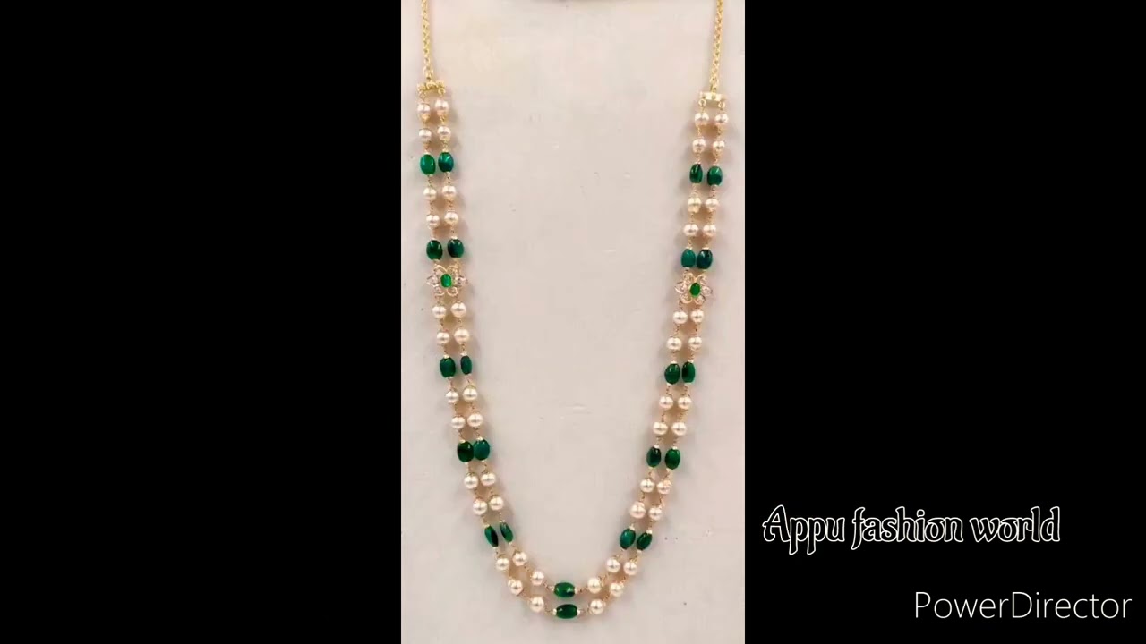 peral bead collection/ peral necklace designs.... stylish peral ...