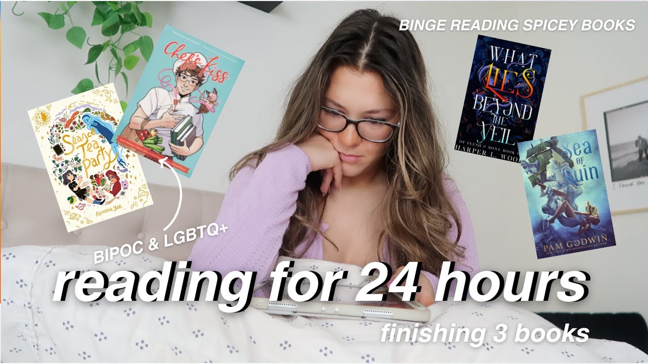 reading for 24 hours straight ⏰ || finishing 3 books - spicy romantasy ...