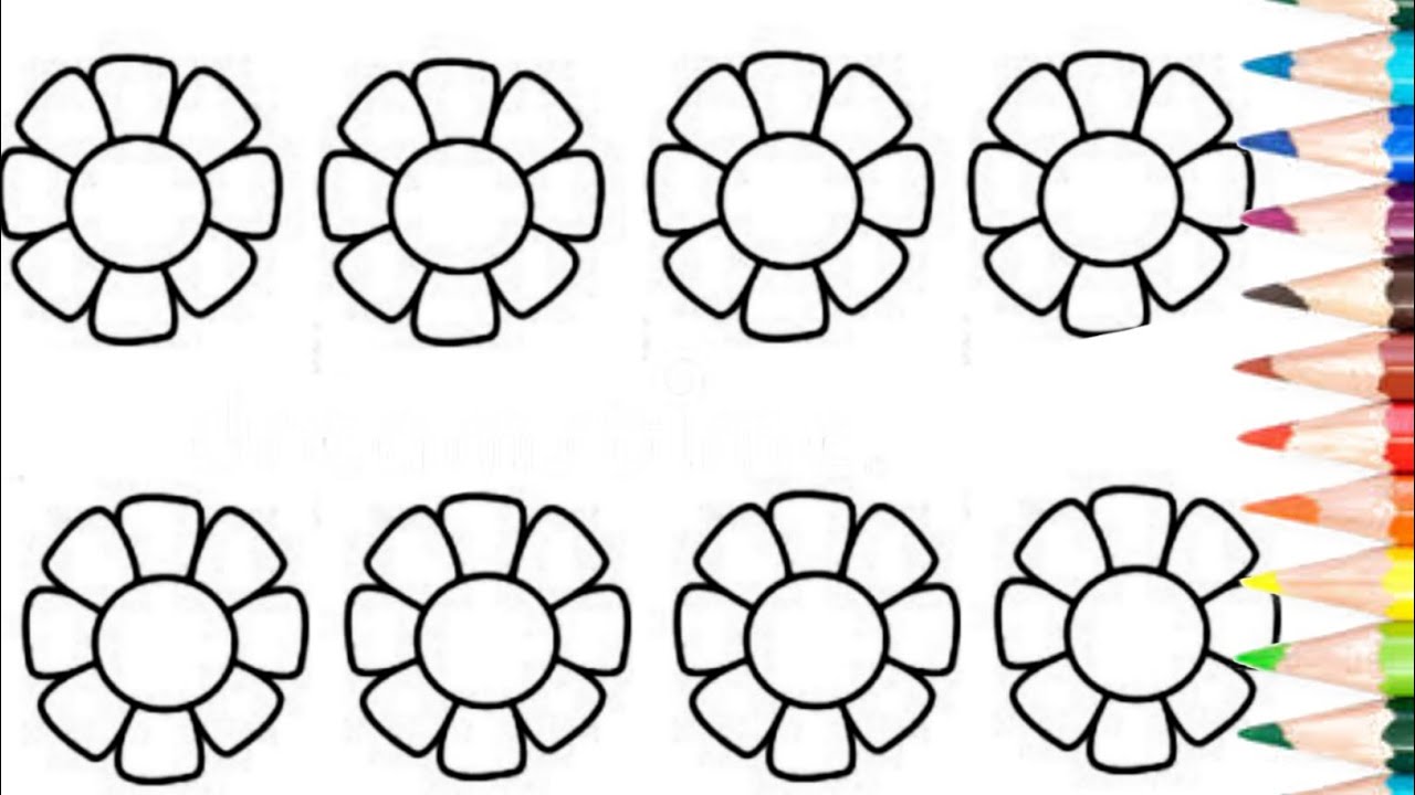 Color The Flowers 🌺- Flowers Coloring For Kids - YouTube