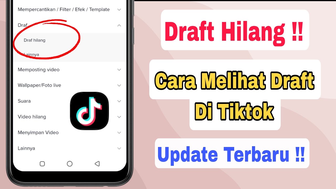Cara Melihat Draft Di Tiktok Terbaru - YouTube