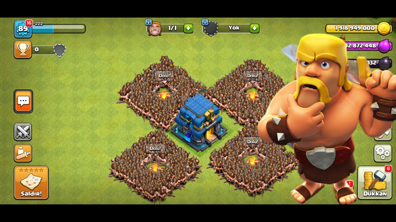 😱CLASH OF CLANS AMAZİNG BARBARİAN 😱 - YouTube