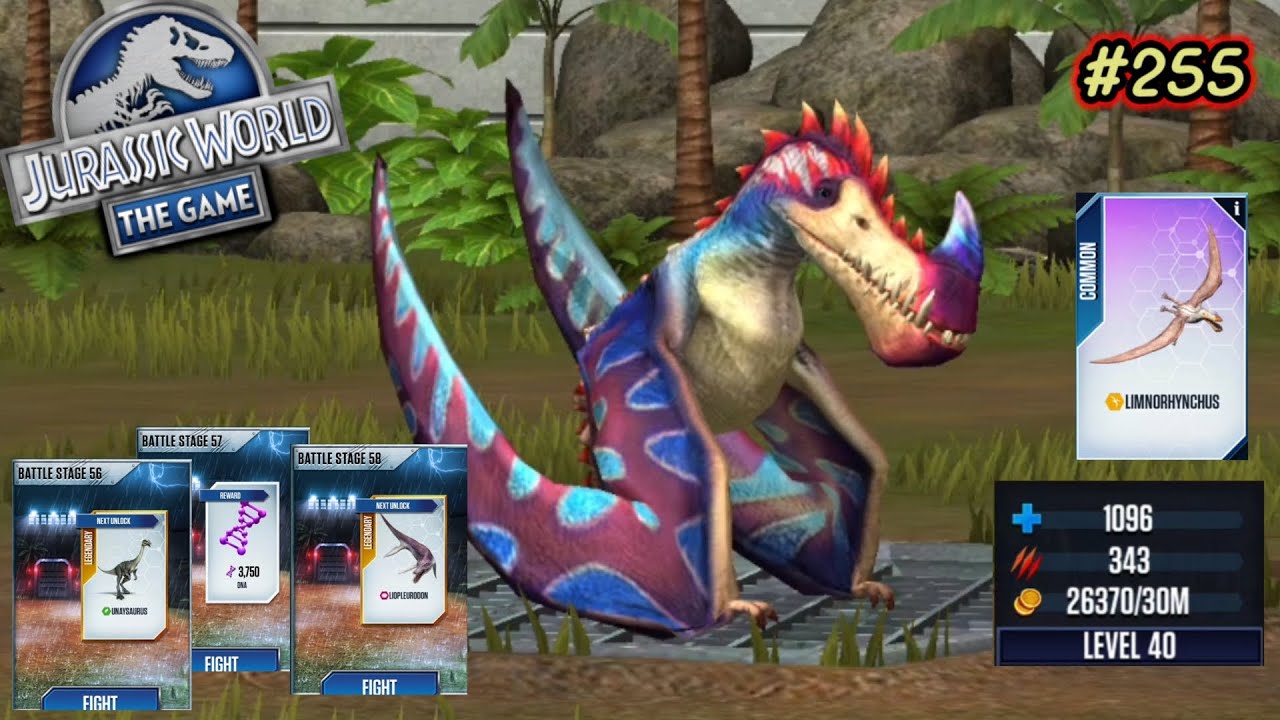 Jurassic world the game #255- LIMNORHYNCHUS LV. MAX กับ GM สุดใจป๋า ...