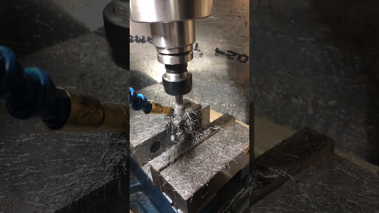 PM25MV CNC cutting Inconel. - YouTube