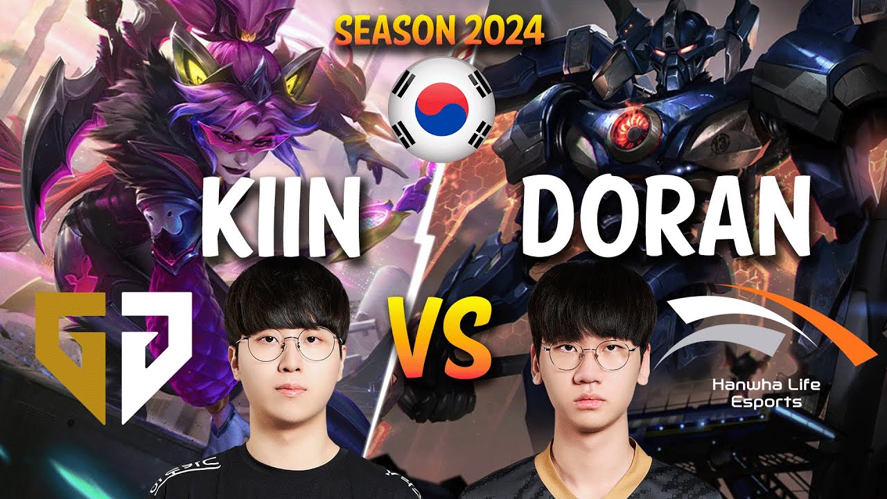 GEN Kiin vs HLE Doran - Kiin VAYNE vs Doran AATROX Top - Patch 14.4 KR ...