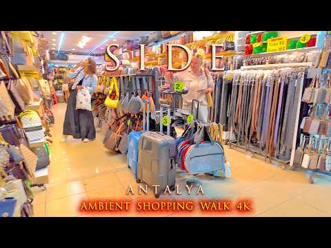SIDE EVRENSEKI 🛍️ SASMAZ BAZAAR nearby OTTOMAN SHOPPING CENTER in #side #turkey