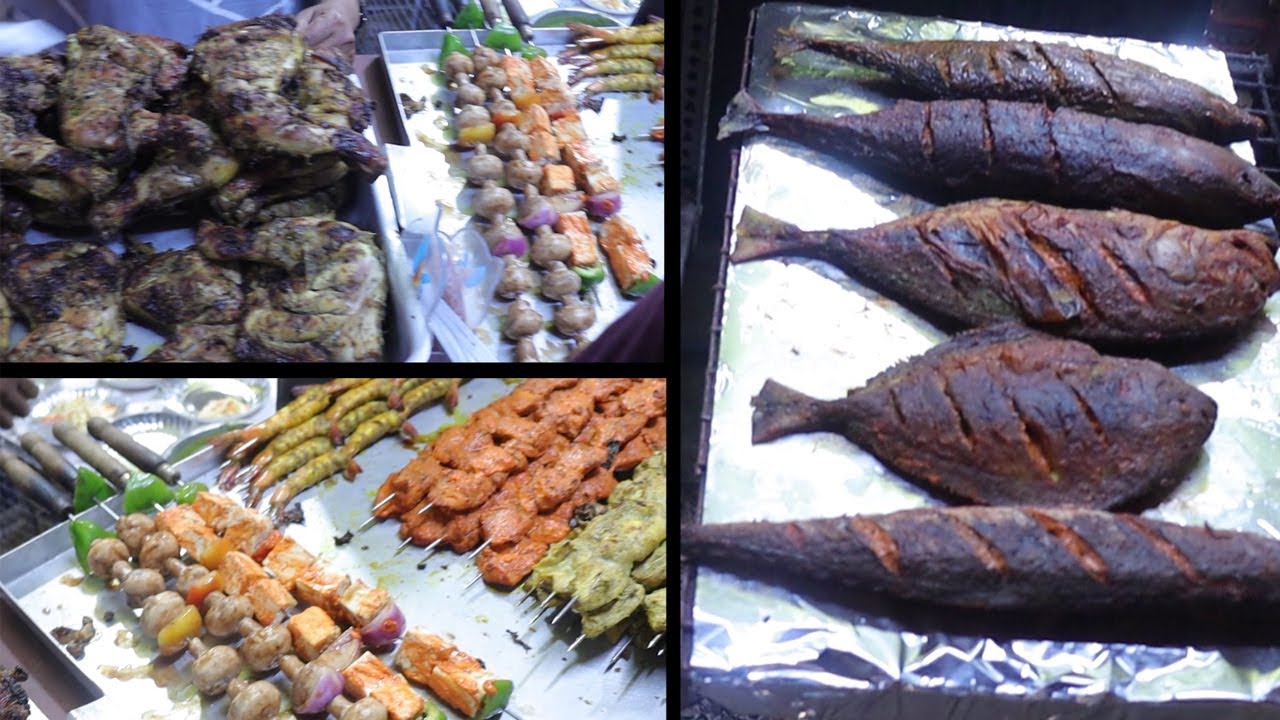 Goa Barbeque Street Food in Goa Bazar | North India Style Food | Goa ...