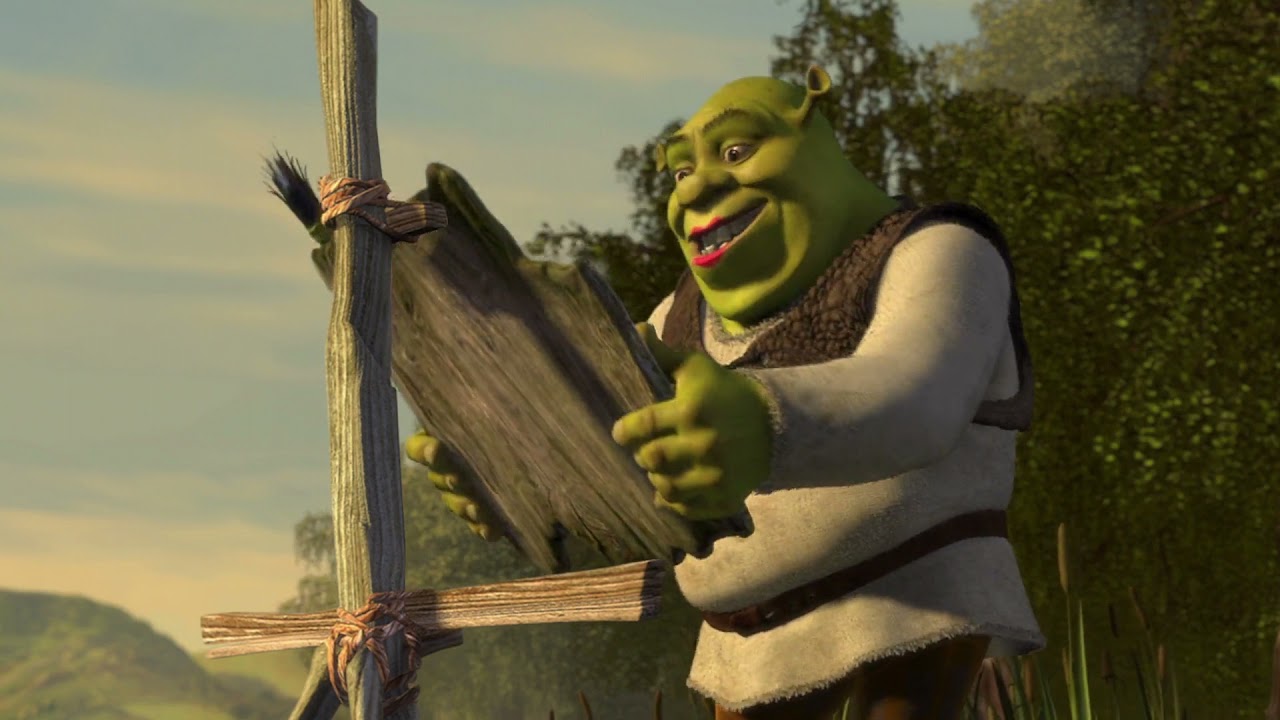 Shrek opening but its playing Walkin' On The Sun instead of All Star ...