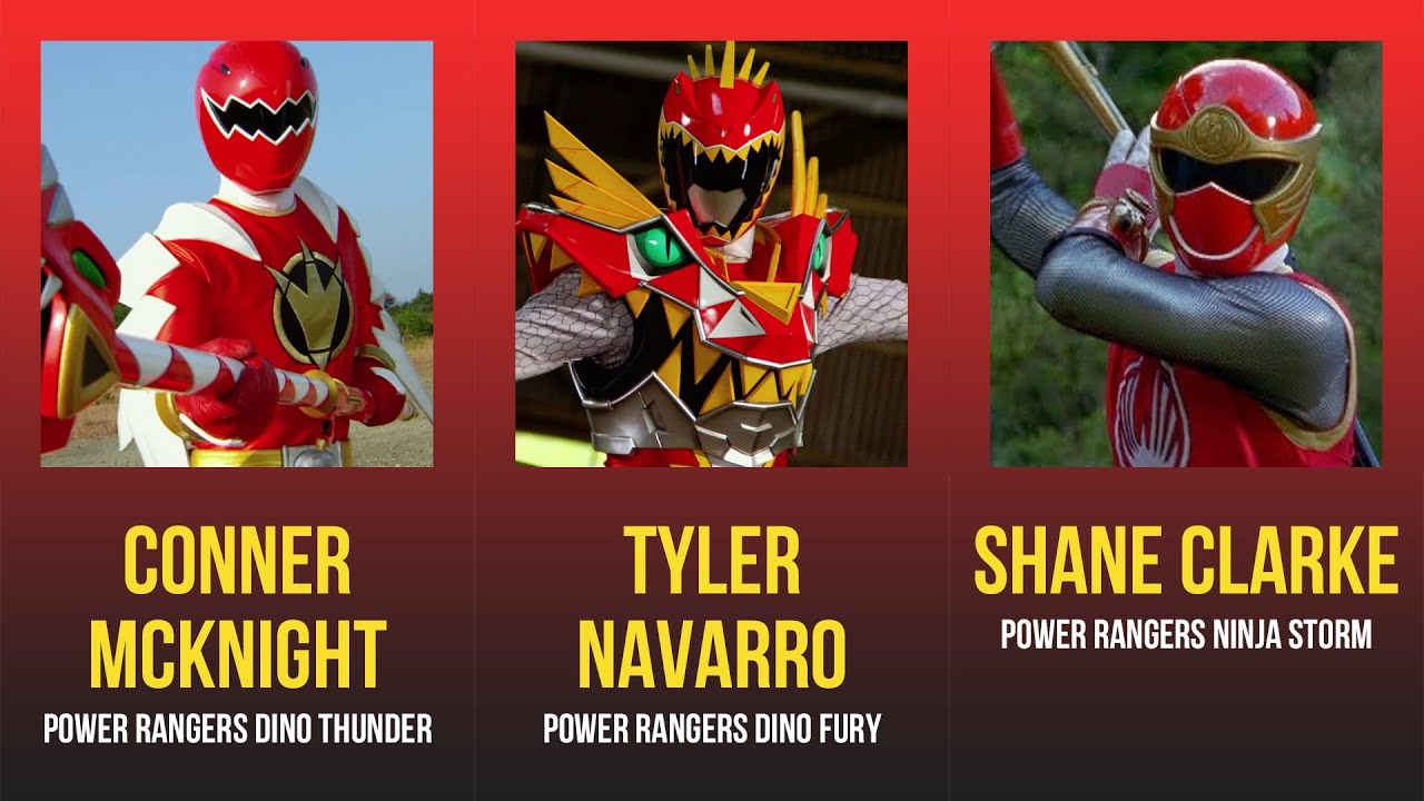 Every Red Ranger in Power Rangers - YouTube