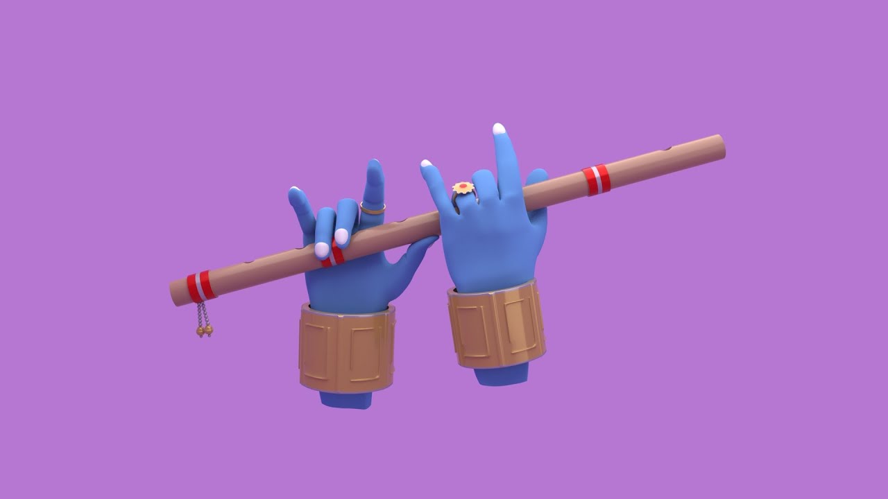 [Maya] 3D Modeling and Animation - SHREE KRISHNA HAND WITH FLUTE - YouTube
